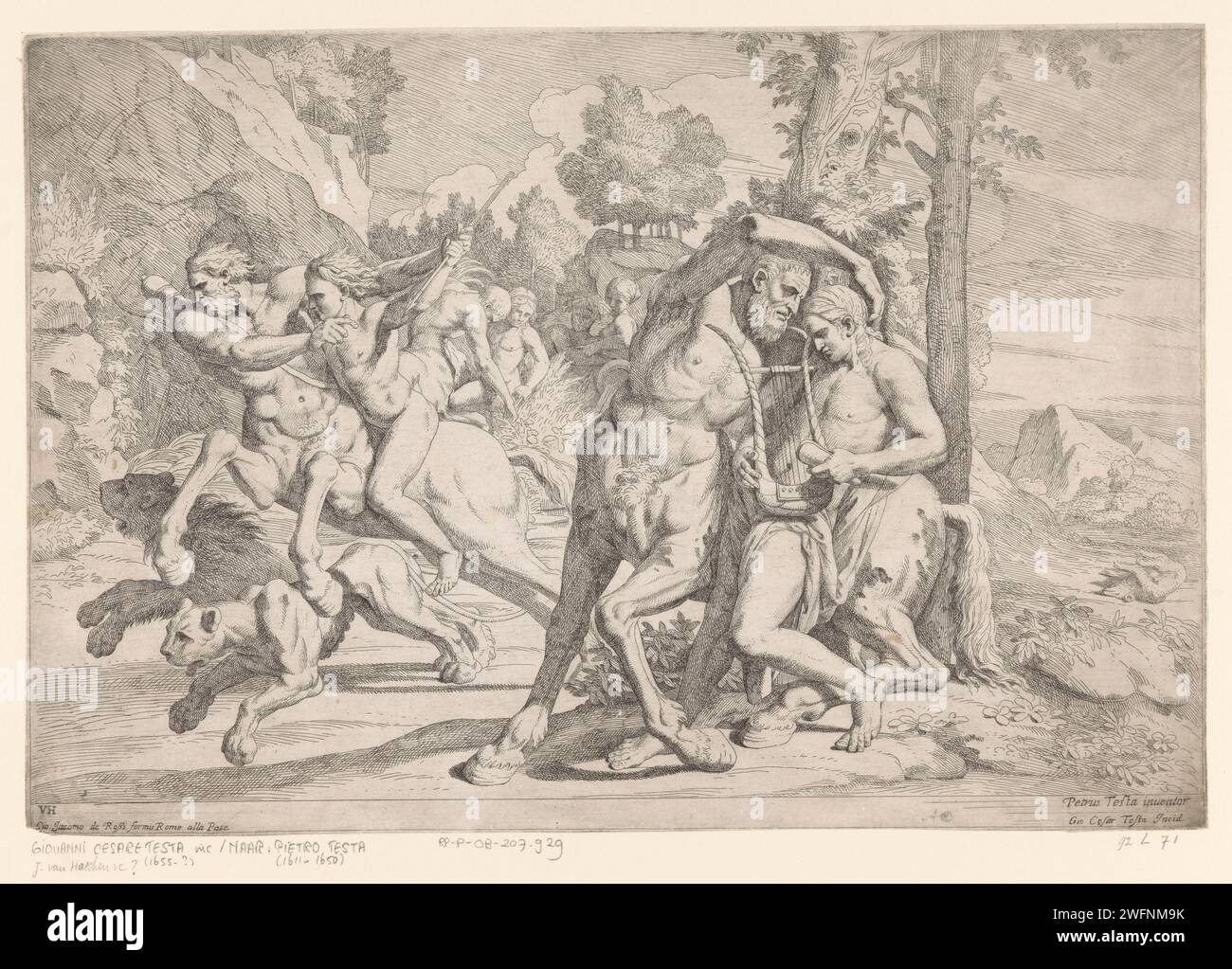 Educatie Van Achilles Door Chiron De Centaur, Giovanni Cesare Testa ...