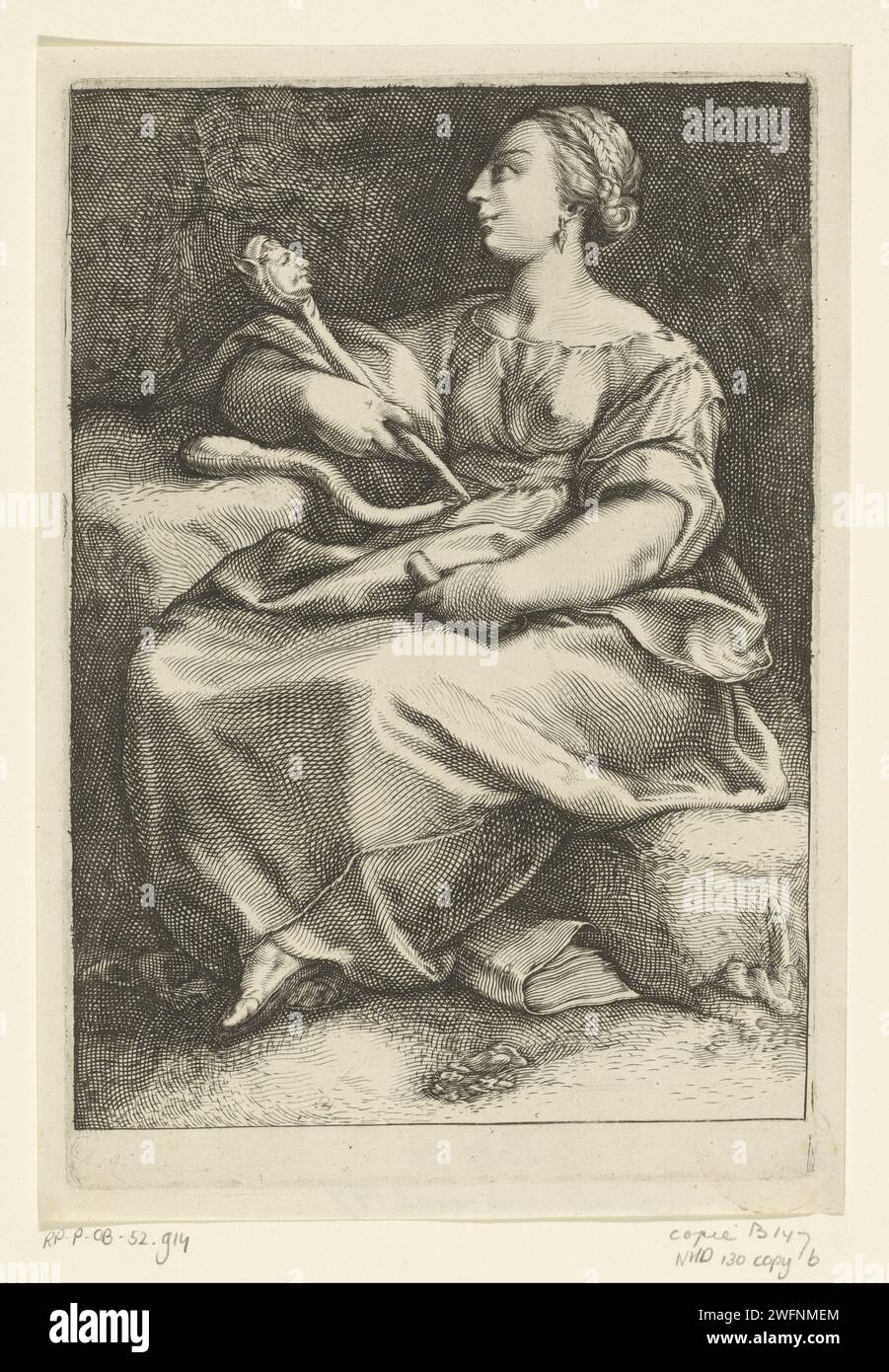Thalia, anonymous, after Hendrick Goltzius, 1592 - 1667 print Thalia, the muse of the comedy and ...