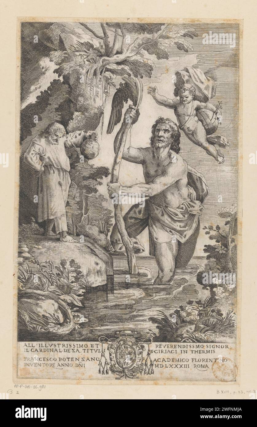 Saint Christoffel, Francesco Potenzano, 1583 print Saint Christoffel ...