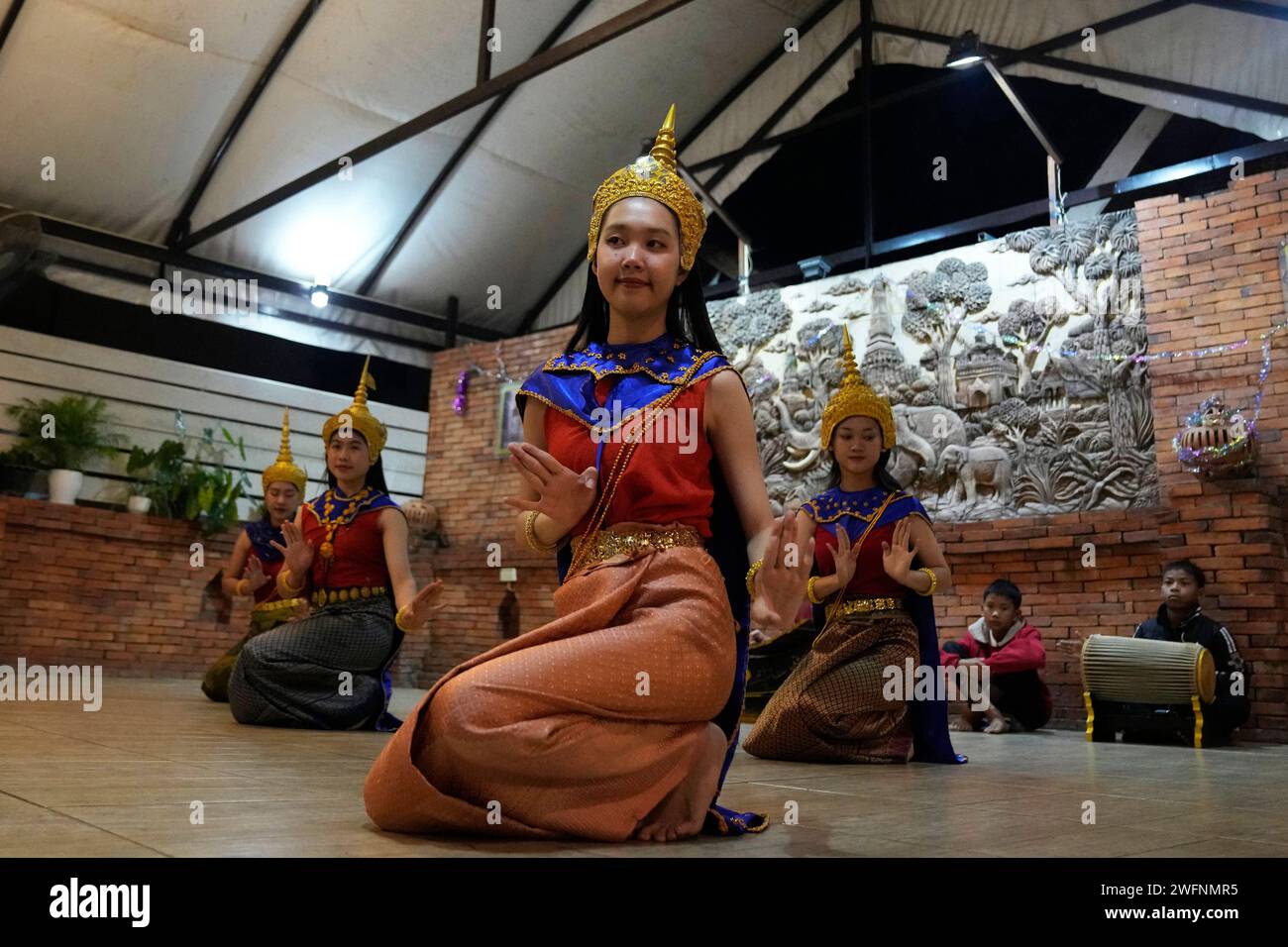 Laos classical dancers perform for tourists in Luang Prabang, Laos ...
