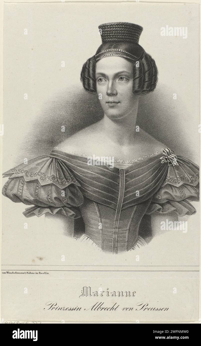 Portrait of Marianne, Princess of the Netherlands, Anonymous, 1830 ...