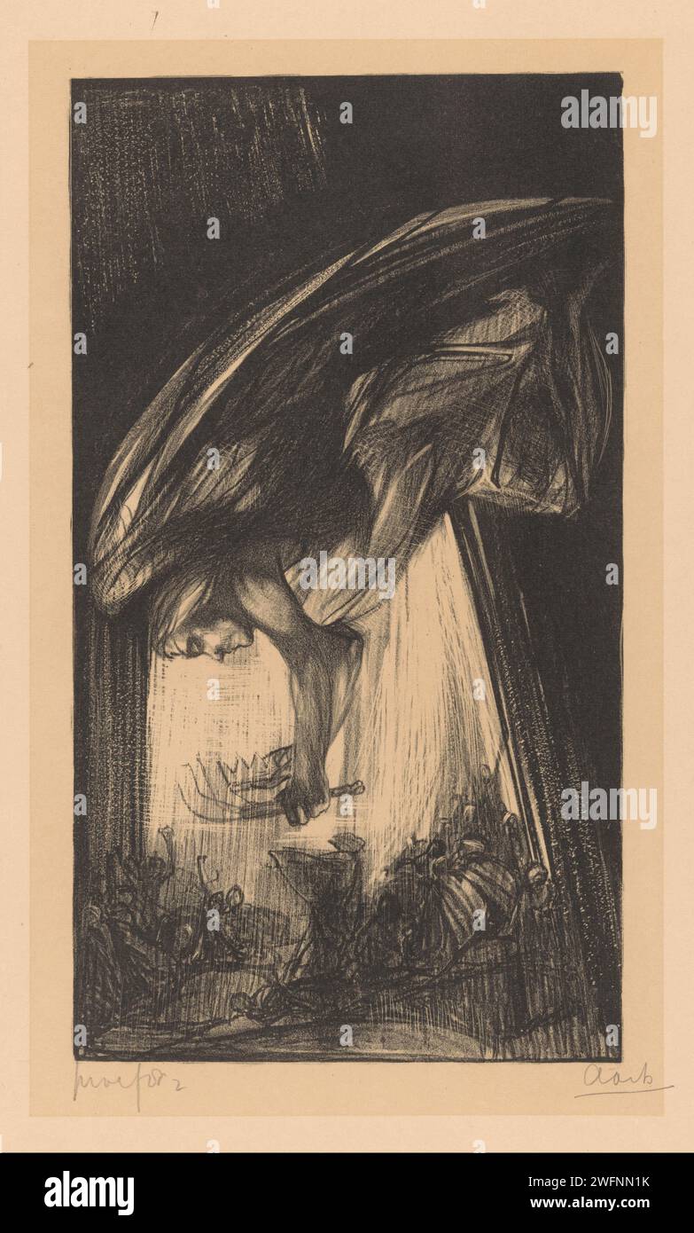 Angel Boven crowd people, Johannes Josephus Aarts, 1881 - 1934 print An ...