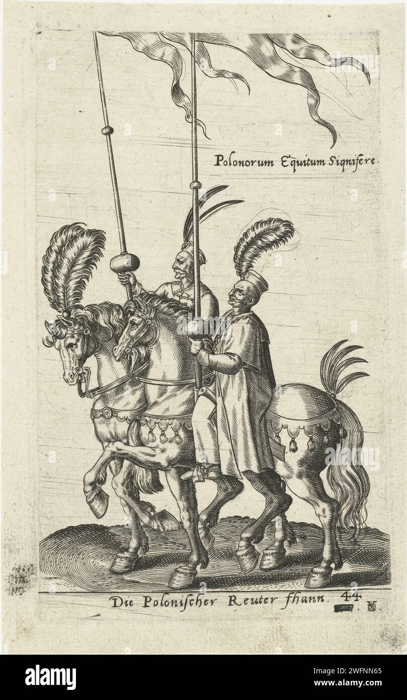 Two Polish standard -bearers, Abraham de Bruyn (attributed to), 1577 ...