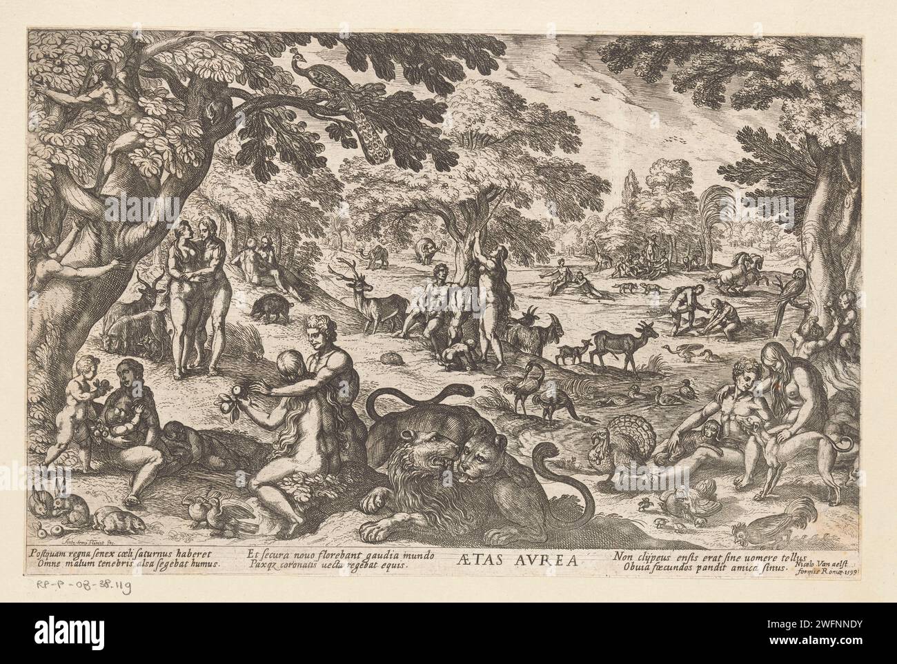 Golden Age, Antonio Tempesta, 1599 print The golden age: people and ...