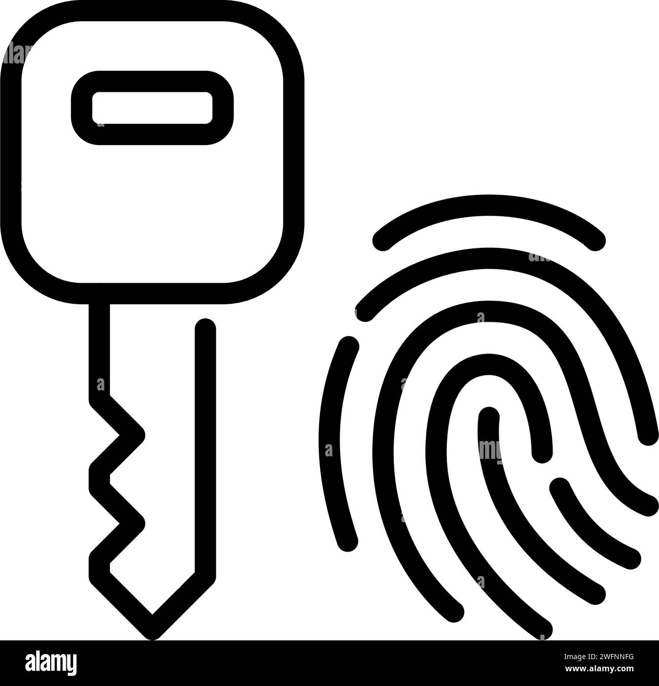 Key and fingerprint symbol. Secure biometrics access. Pixel perfect ... Key and fingerprint symbol. Secure biometrics access. Pixel perfect ...