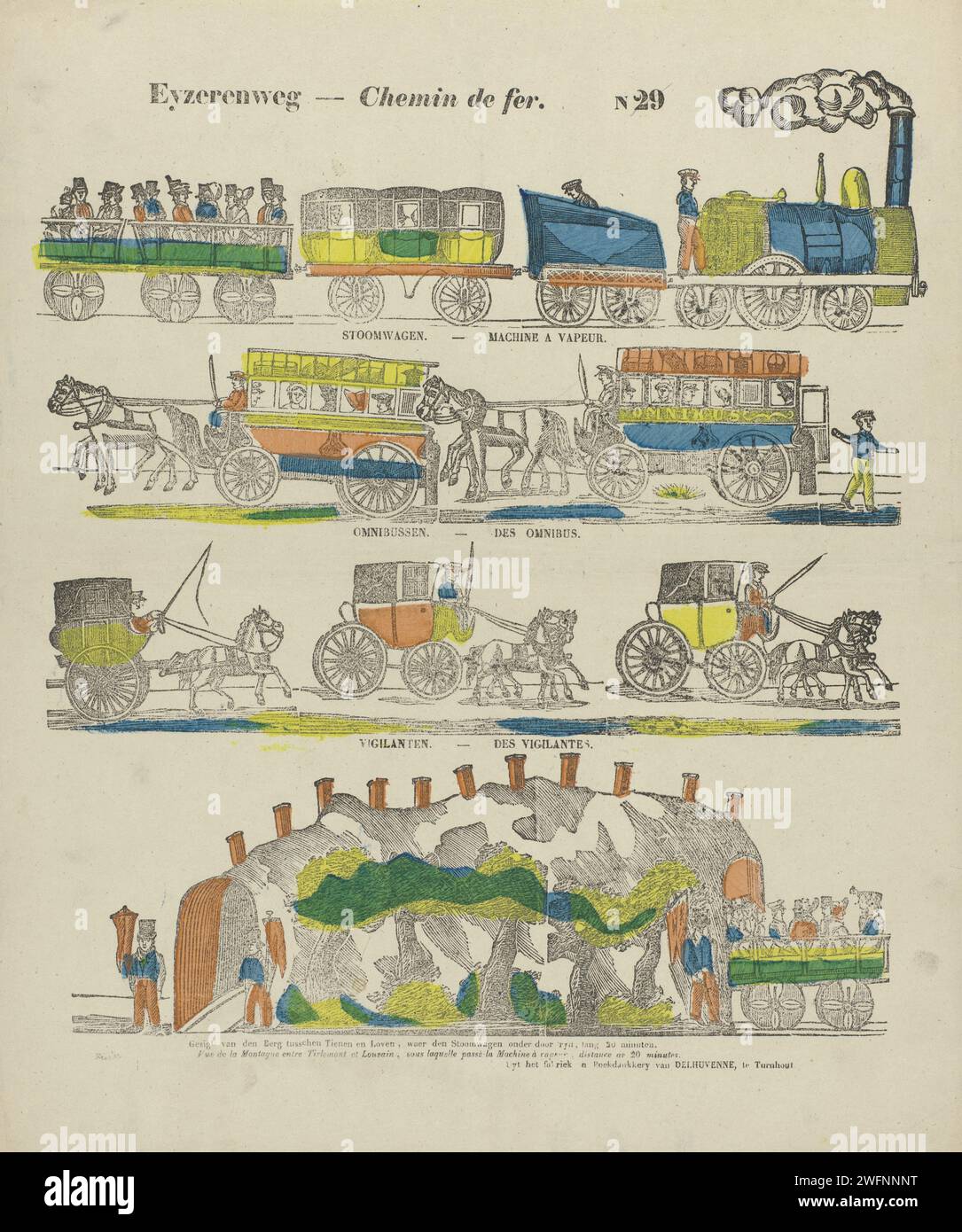 Eycernweg - Chemin the Fer, P.J. Delhuntene, 1842 - 1856 print Leaf ...