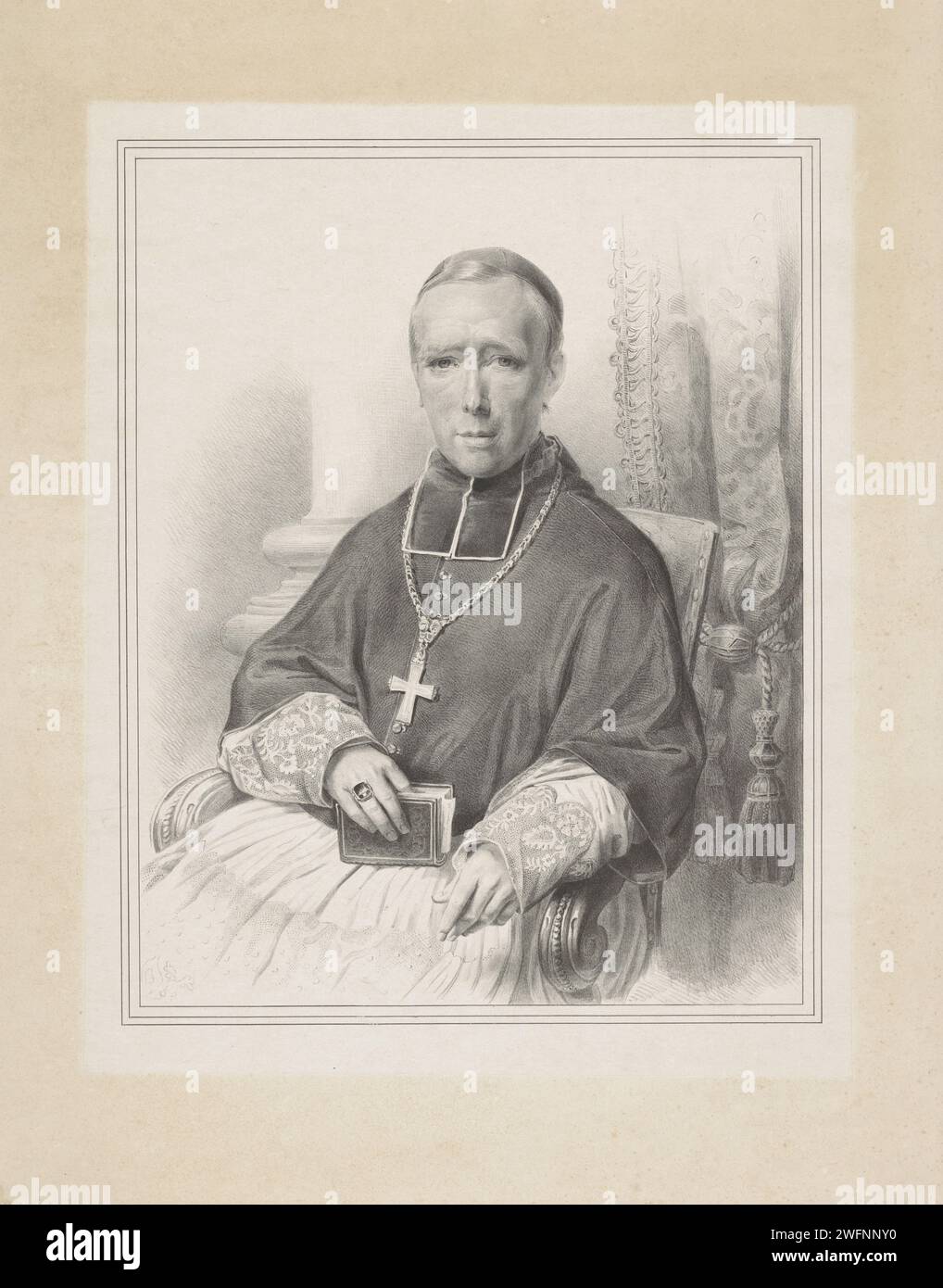 Portrait of Bishop Jacobus Grooff, Henricus Wilhelmus Couwenberg, 1824 ...