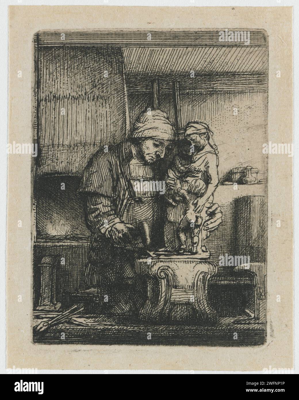 The Goldsmith, Rembrandt van Rijn, 1655 print Japanese paper etching ...