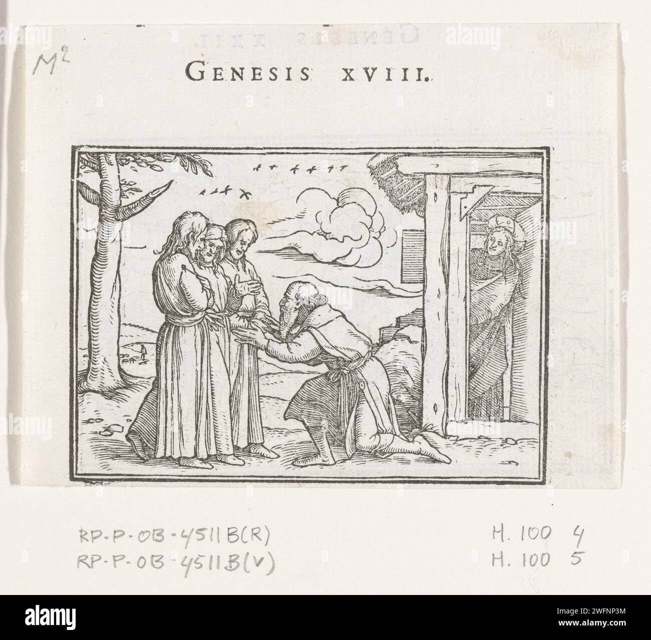 Abraham and De Drie Engelen, Hans Holbein (II), 1538 print Abraham ...