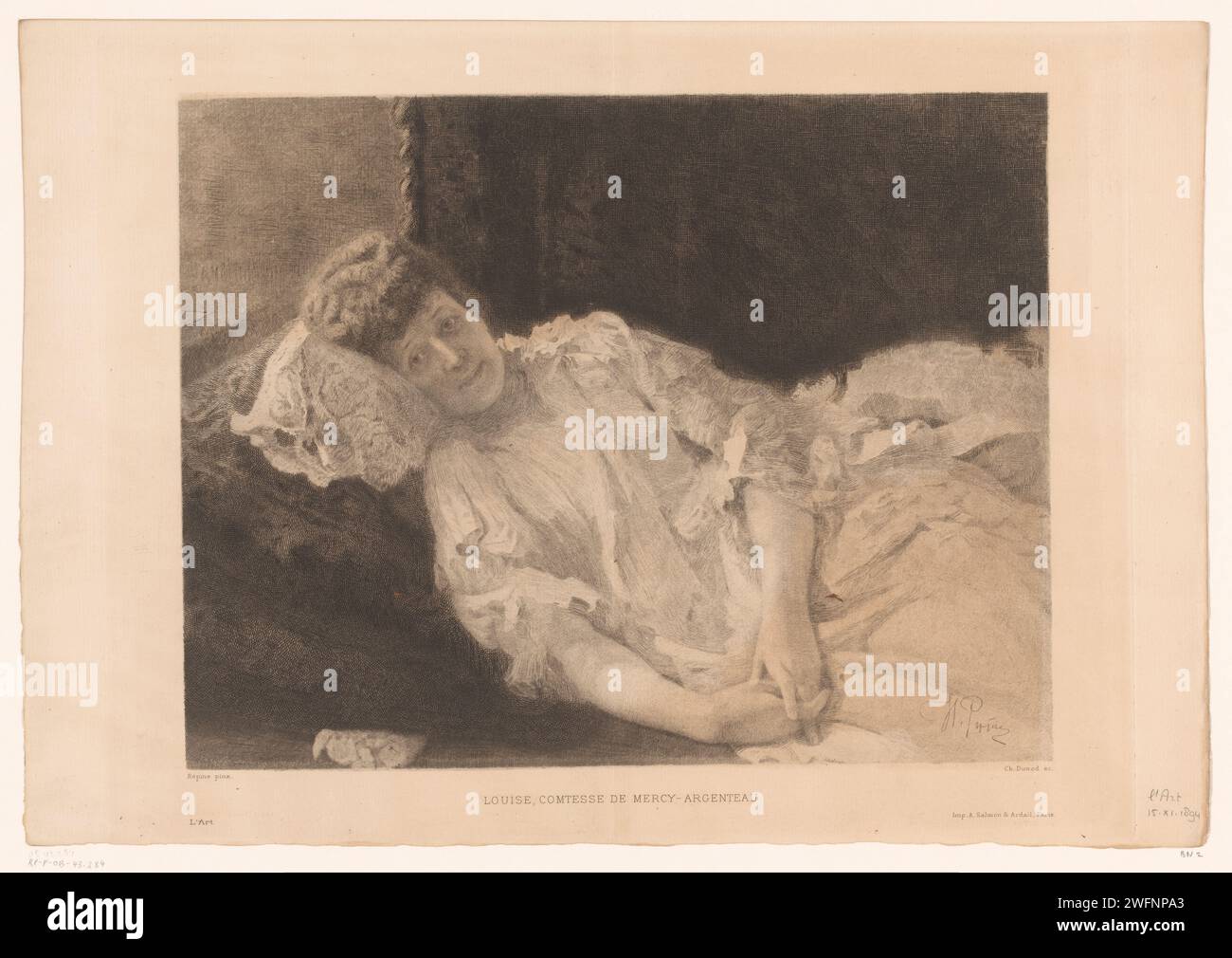 Portret van Marie-Clotilde-Elisabeth Louise de Riquet, Charles-René ...