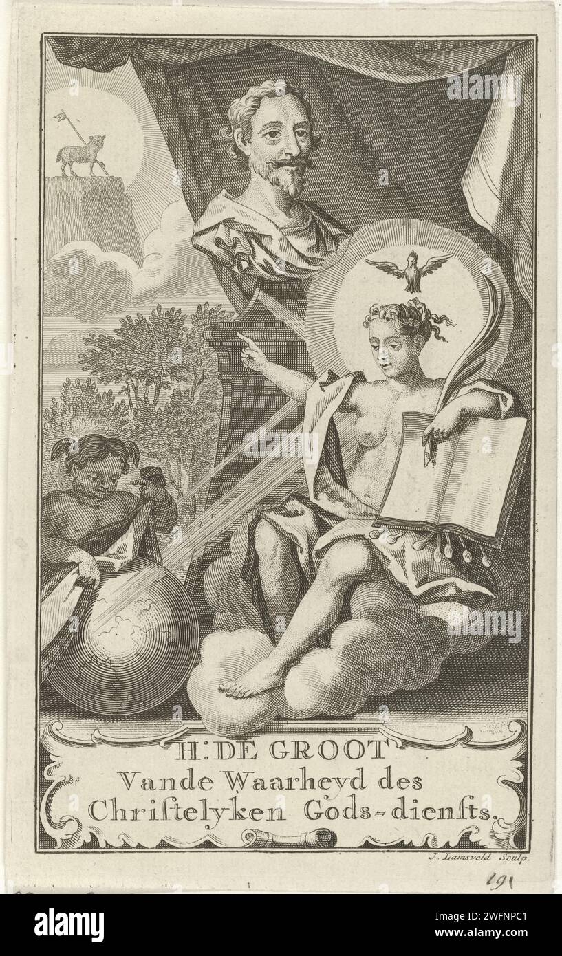 Personification of the Christian faith in the bust of Hugo de Groot ...
