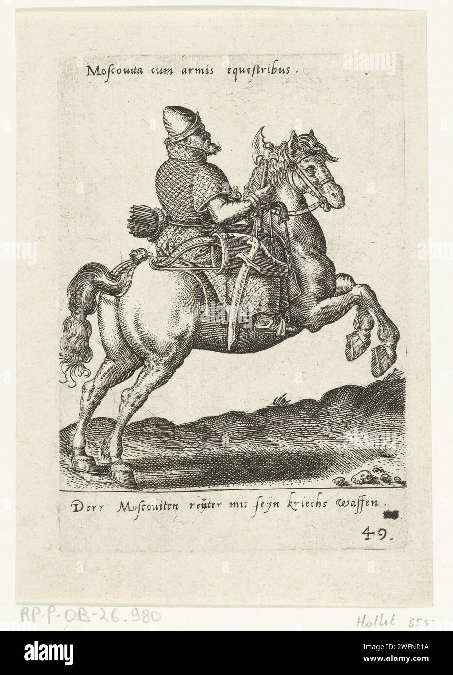Moskovitic rider, Abraham de Bruyn (attributed to), 1577 Horse and ...