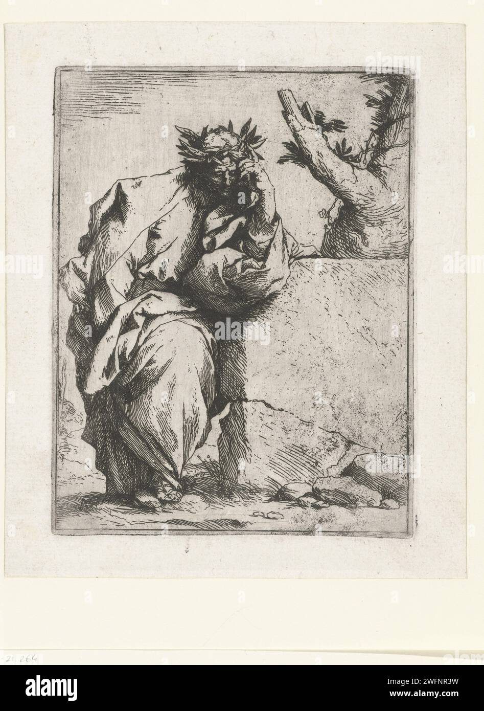 Dichter, Jusepe de Ribera (attributed to), 1620 - 1621 print A poet ...