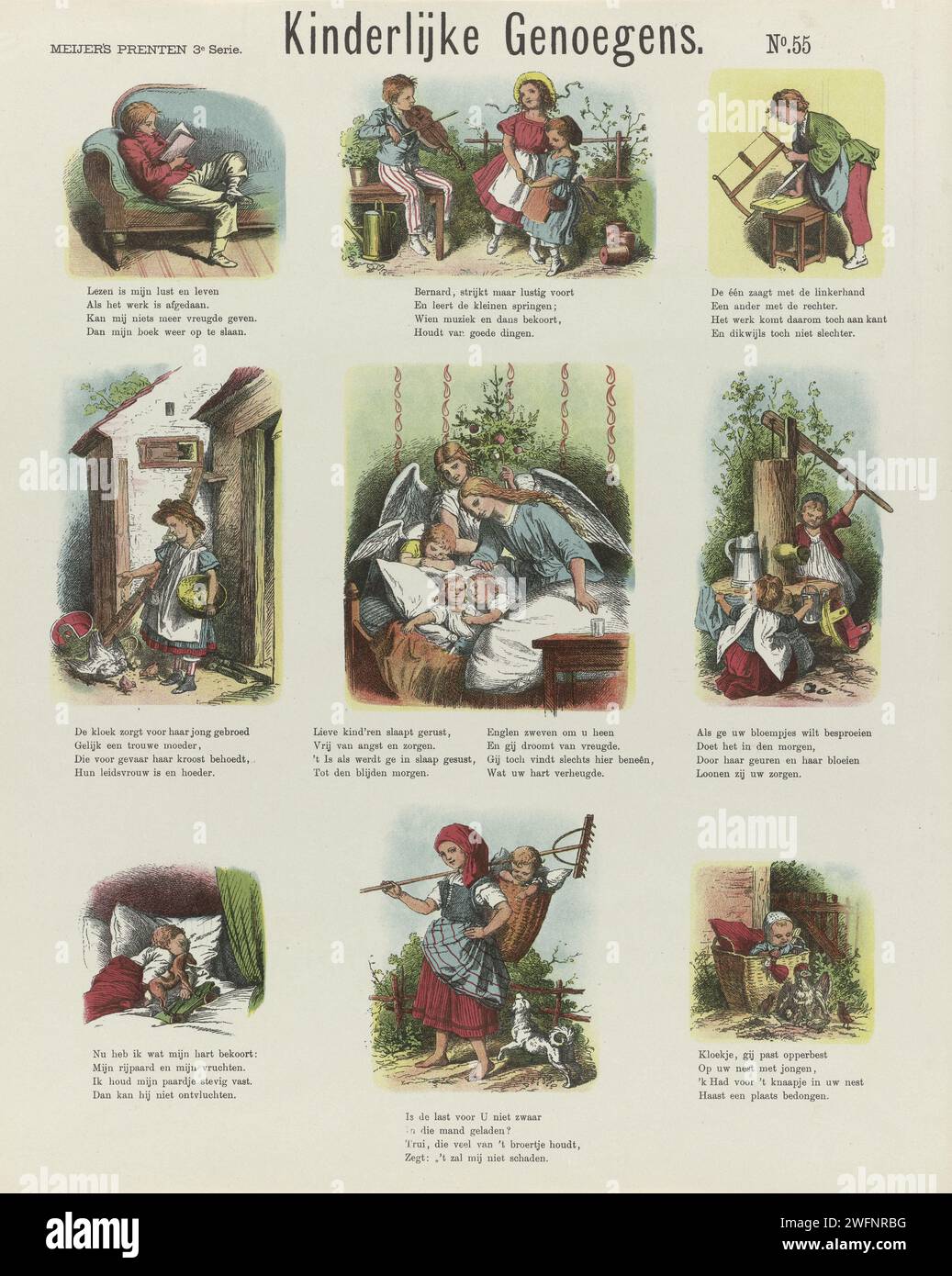 Childish pleasures, 1878 print Leaf with 9 performances of children's ...