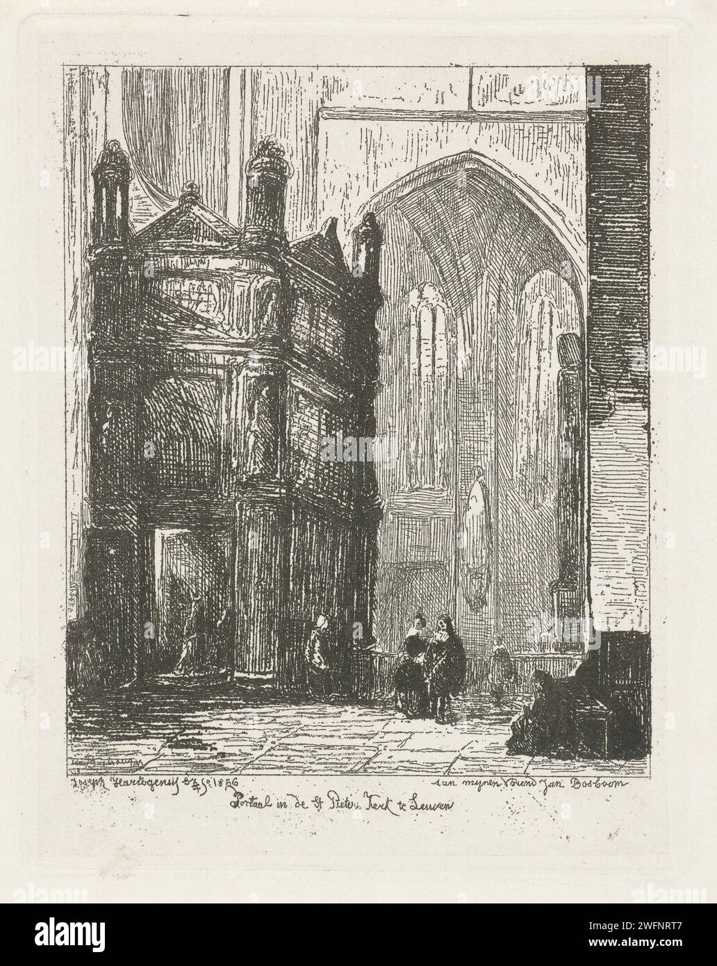 Portaal in the St. Pieters Kerk in Leuven, Joseph Hartogensis, 1856 ...