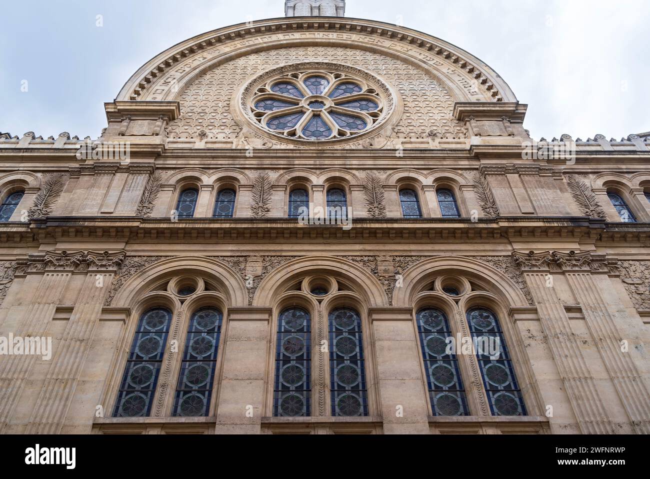 facade of orthodox jewish synagogue built in roman byzantine ...