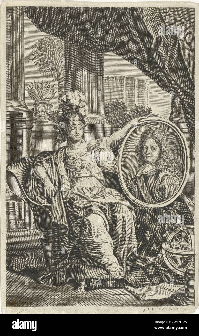 Minerva with the portrait of an unknown man, Gilliam van der Gouwen ...