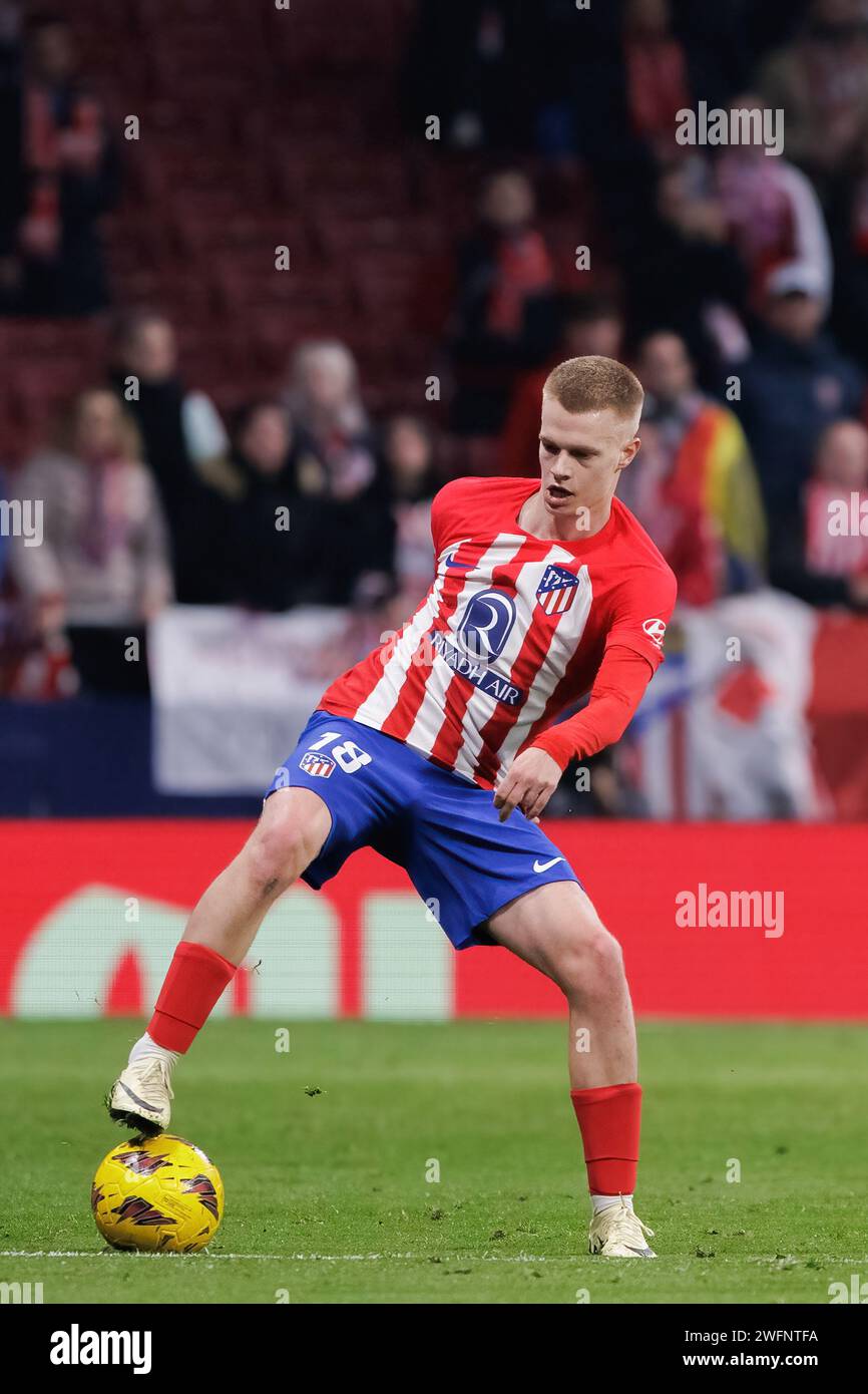 Madrid, Spain. 31st Jan, 2024. Arthur Vermeeren of Atletico de Madrid ...