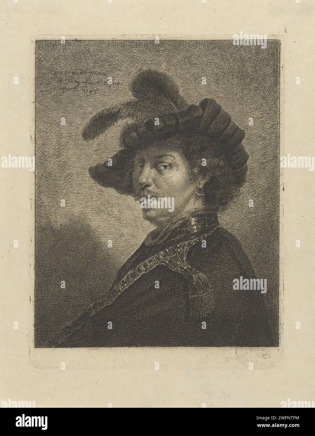 Portrait of an officer, Johannes Pieter de Frey, after Rembrandt van ...