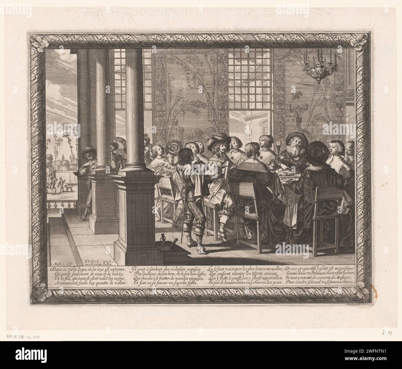 Feast for the returned lost son, Abraham Bosse, 1636 - 1637 print Paris ...