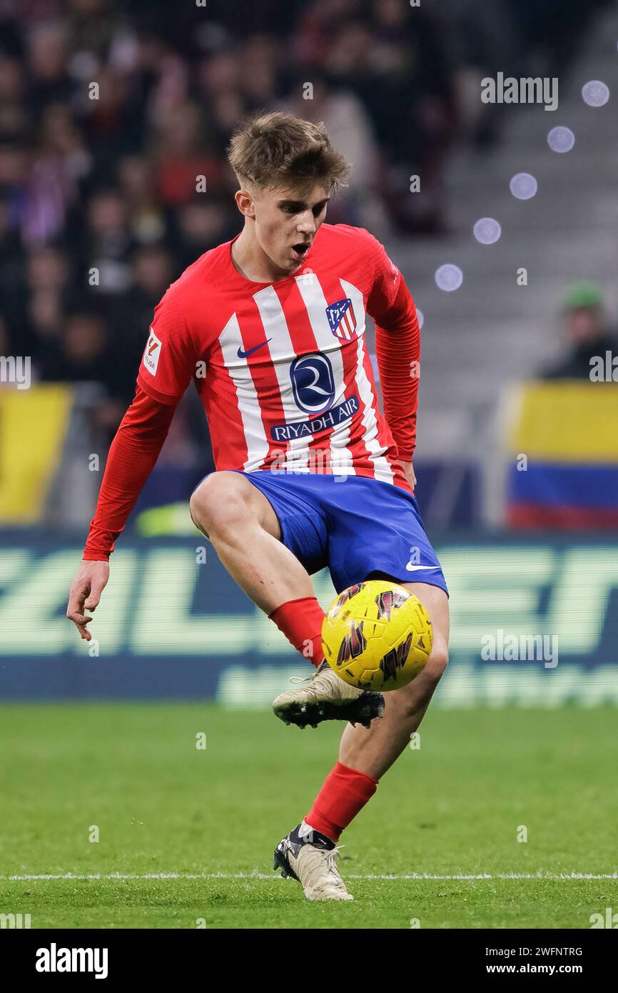 Madrid, Spain. 31st Jan, 2024. Pablo Barrios of Atletico de Madrid seen ...