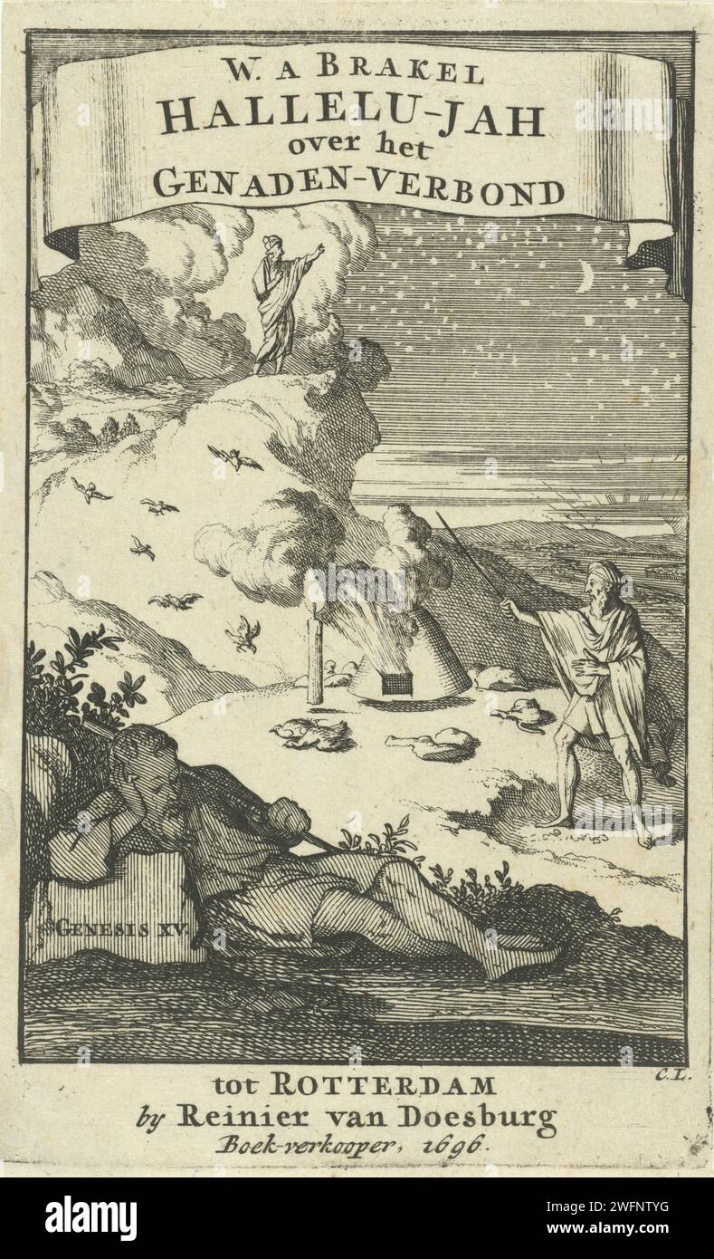 Abraham is resting, drives Birds and watches the starry sky, Jan Luyken ...