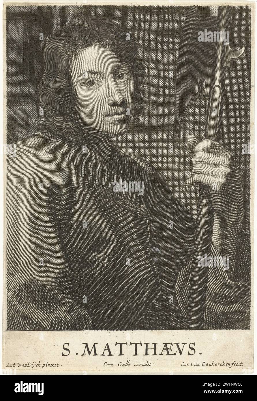 Matthew, c. 1640 - 1680 print Antwerp paper engraving the apostle and ...