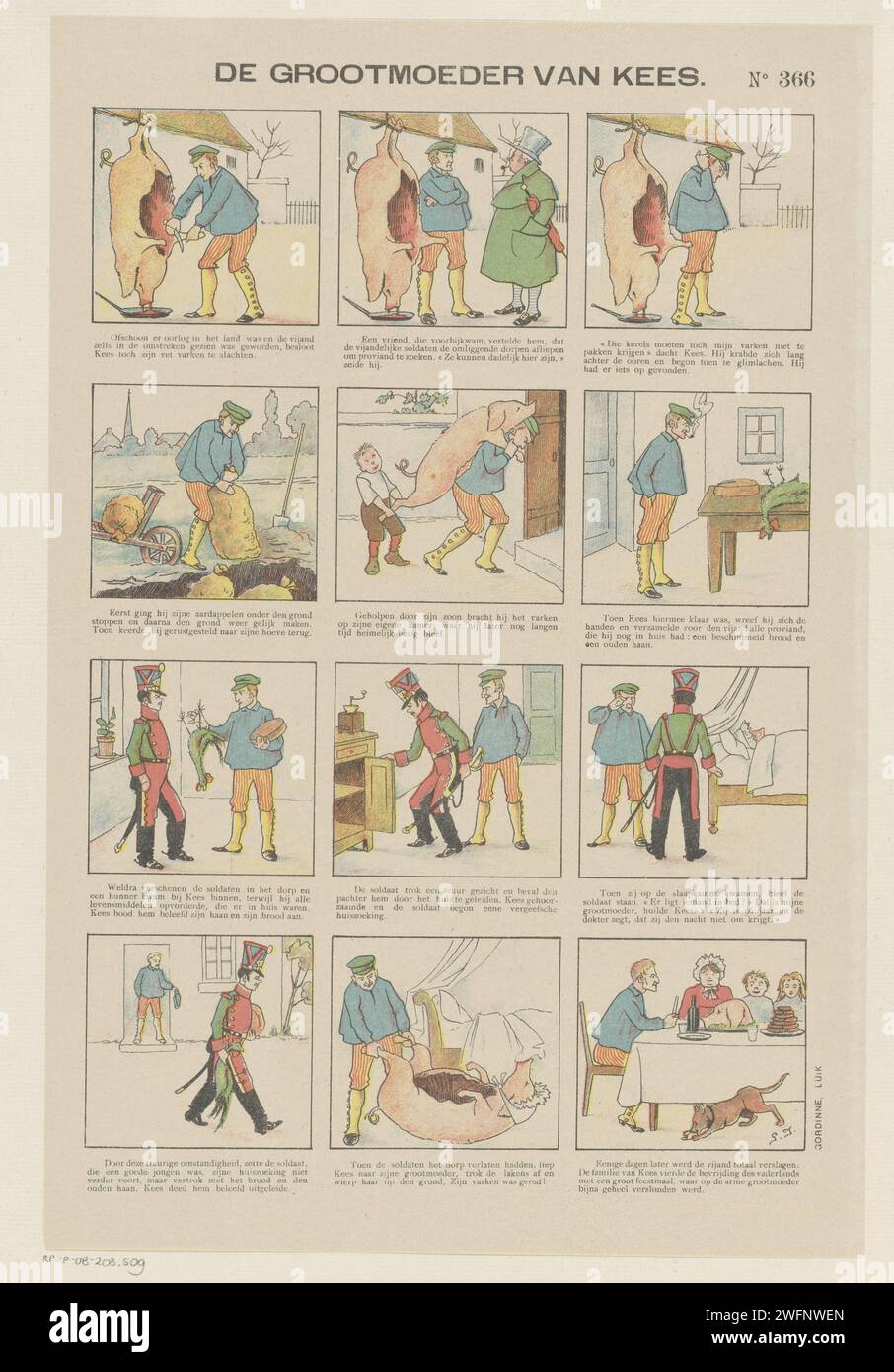 Kees' grandmother, 1894 - 1959 print Leaf with 12 performances about ...