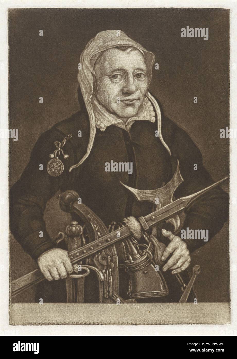 Portrait of Kenau Simonsdochter Hasselaer, Pieter Anthony Wakkerdak ...
