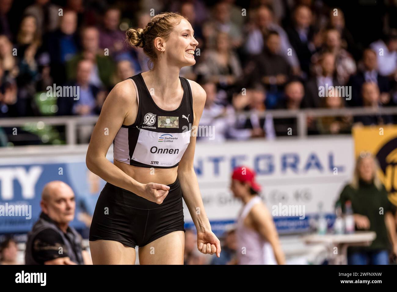 Cottbus, Germany. 31st Jan, 2024. Athletics: International jumping ...