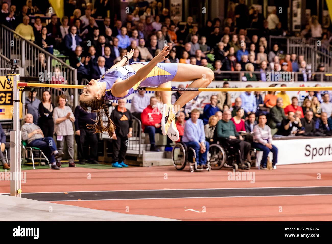 Cottbus, Germany. 31st Jan, 2024. Athletics: International high jump ...