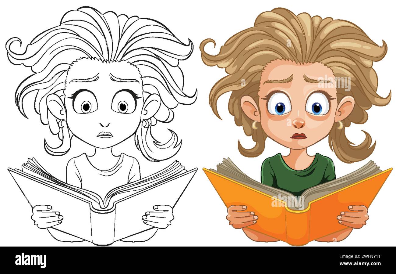 Vector illustration of a child's surprised reaction Stock Vector Image ...