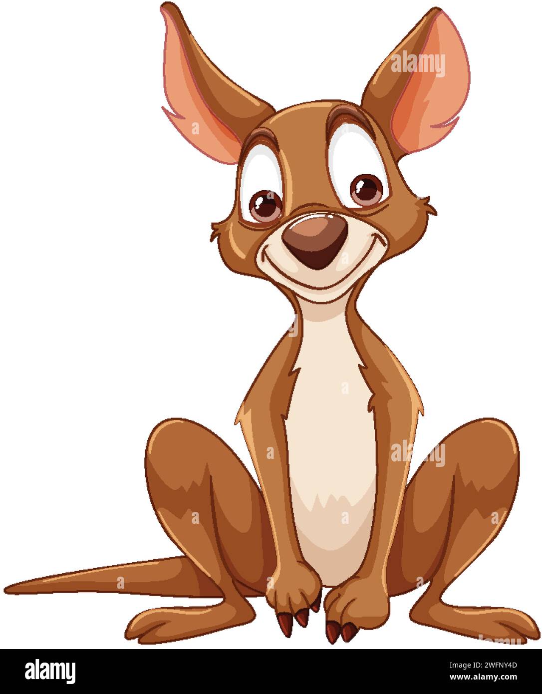 A happy kangaroo character smiling joyfully Stock Vector Image & Art ...