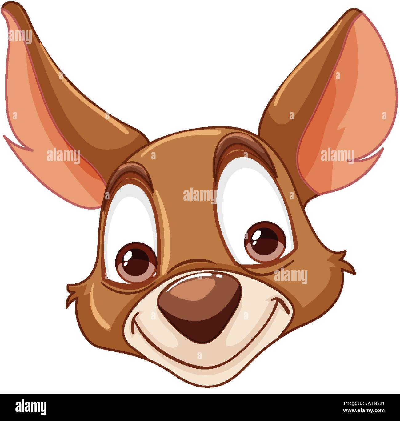 Vector Illustration Of A Smiling Kangaroo Face Stock Vector Image And Art Alamy