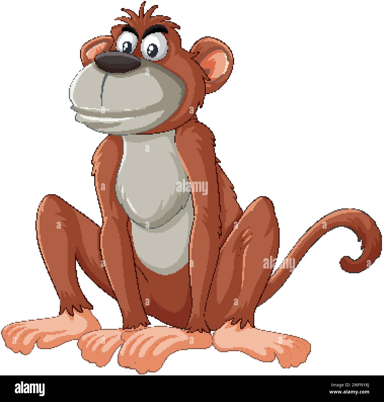 Monkey sitting animation hi-res stock photography and images - Alamy
