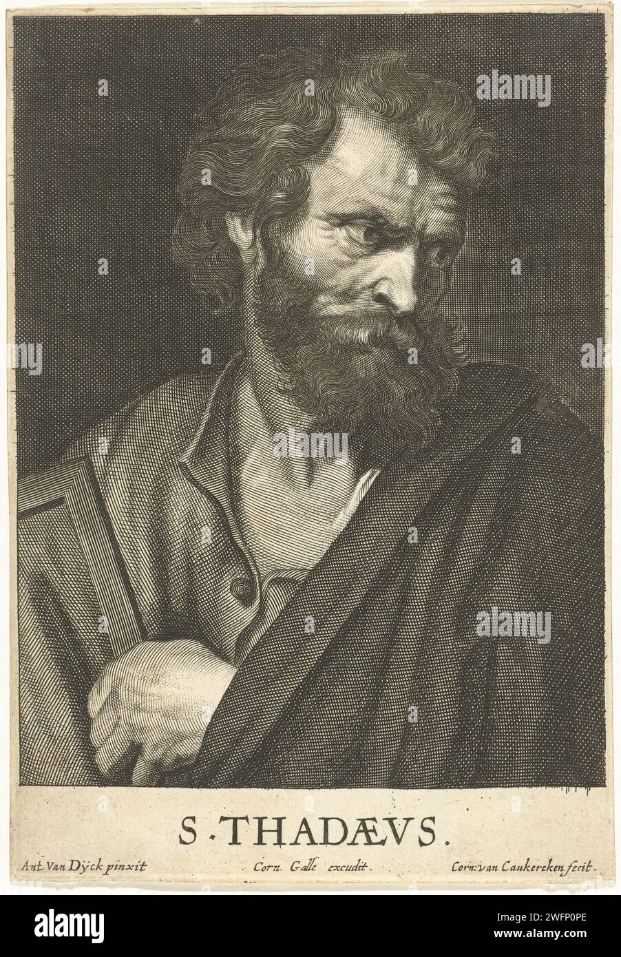 Judas taddeüs, c. 1640 - 1680 print Antwerp paper engraving the apostle Jude Thaddaeus; possible ...