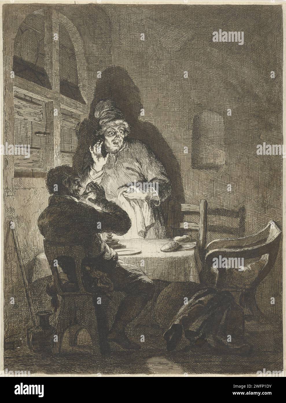 Meal in Emmaus, Arnold Houbraken, After Rembrandt van Rijn, 1670 - 1719 ...