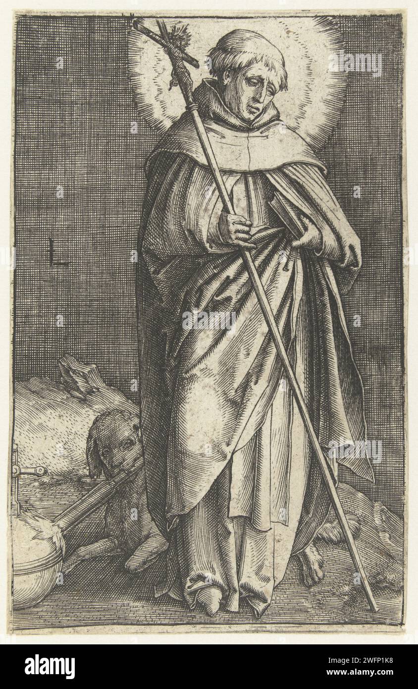 The Holy Dominicus, Lucas van Leyden, 1512 - 1516 print Low Countries ...