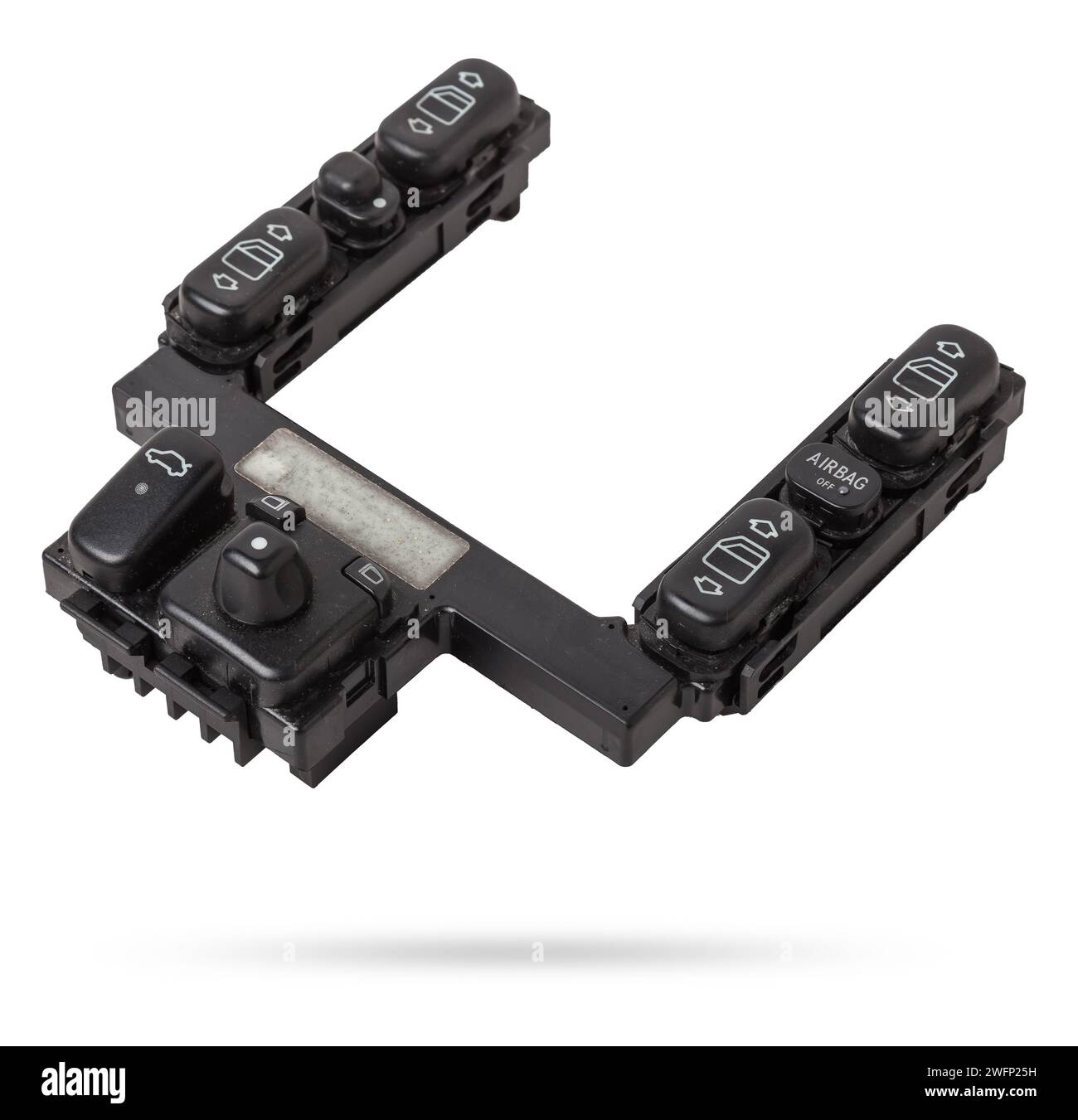 Window master switch control panel isolated on white background. Switch ...