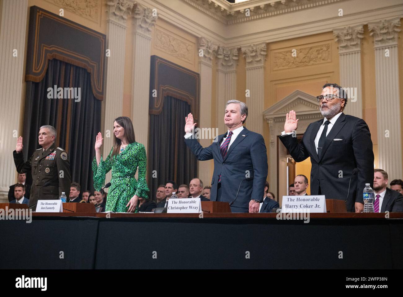 Washington, United States. 31st Jan, 2024. Witnesses are sworn in at a ...