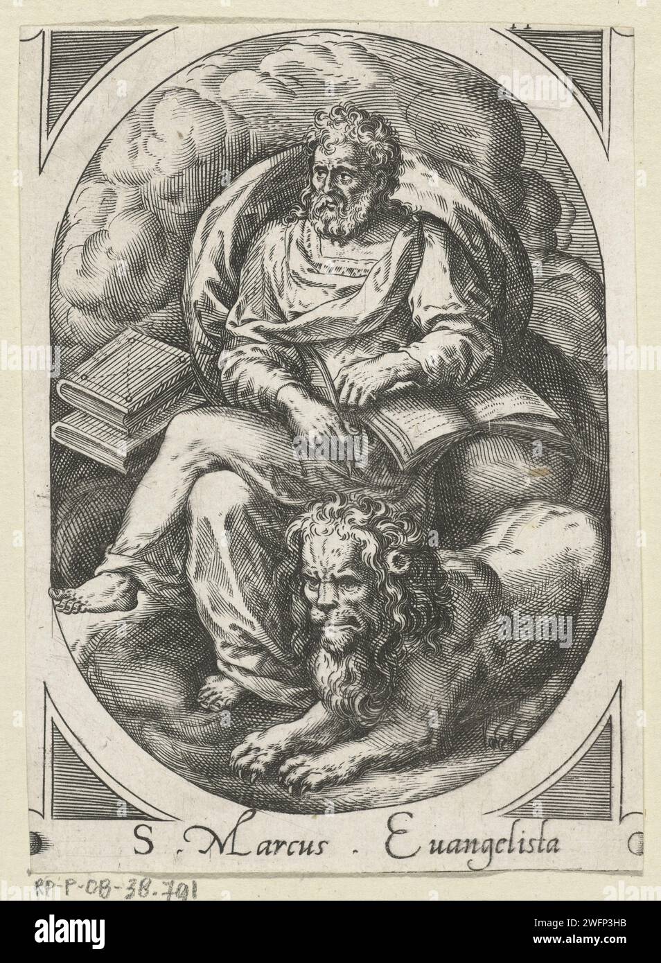 Holy Marcus with Lion, Anonymous, After Chrispijn van den Broeck, 1534 ...