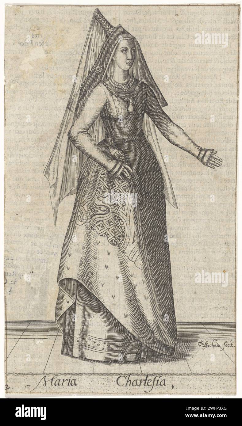 Portrait of Mary, Duchess of Burgundy, Christoffel van Sichem (I ...