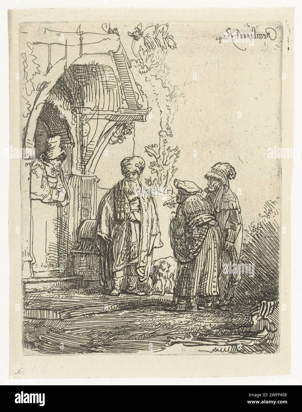 Three Oriental Figures (Jacob and Laban?), Rembrandt van Rijn, 1850 ...