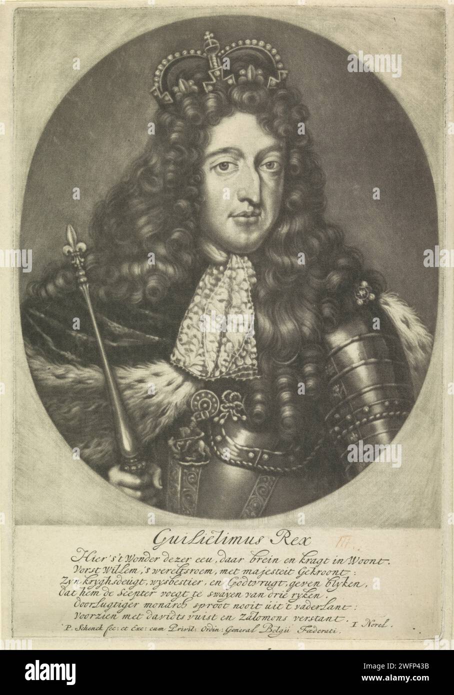Portrait of Willem III, Prince of Orange, Pieter Schenk (I), 1688 ...
