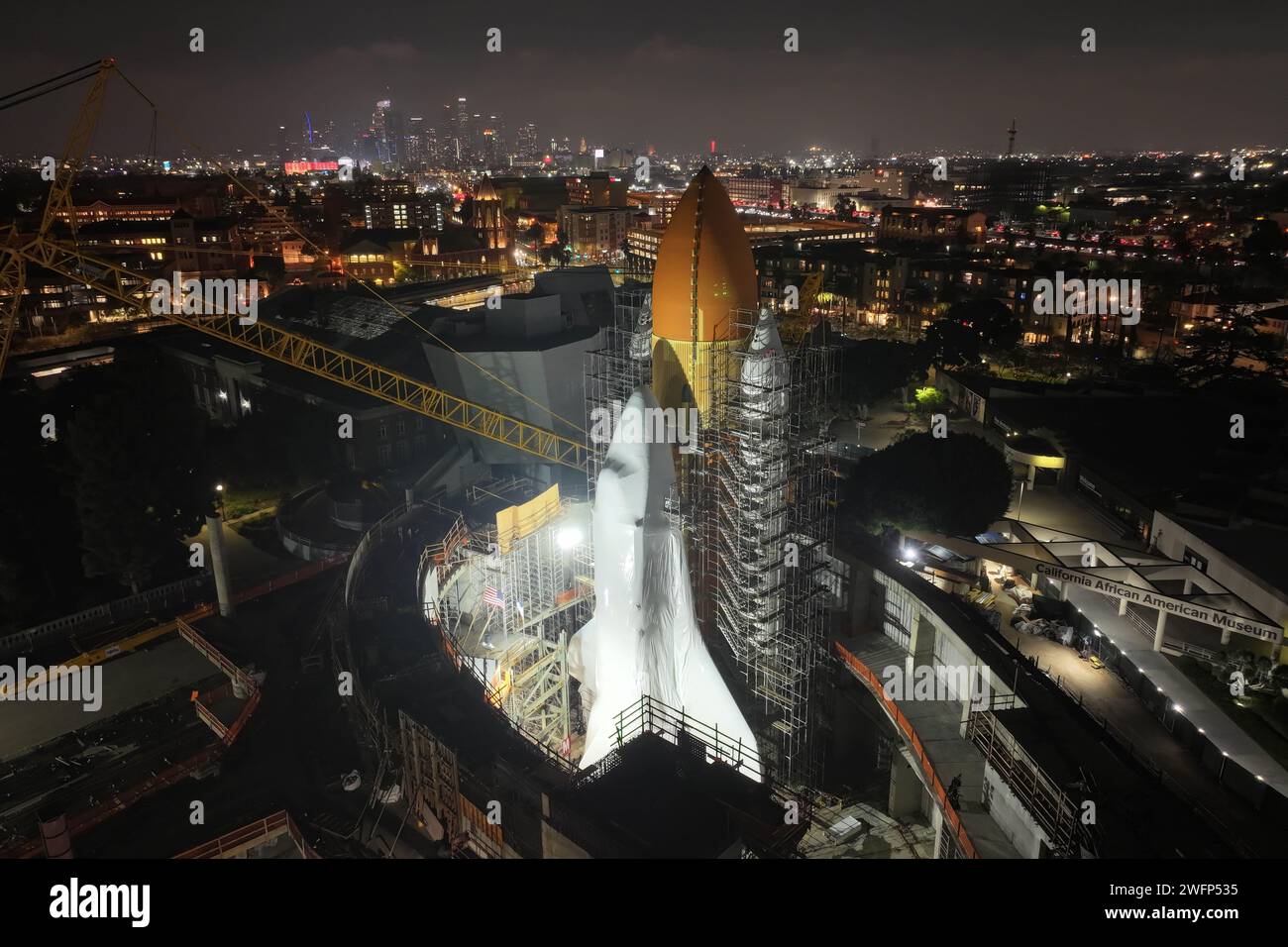 Space Shuttle Endeavour in vertical launch configuration with its two ...