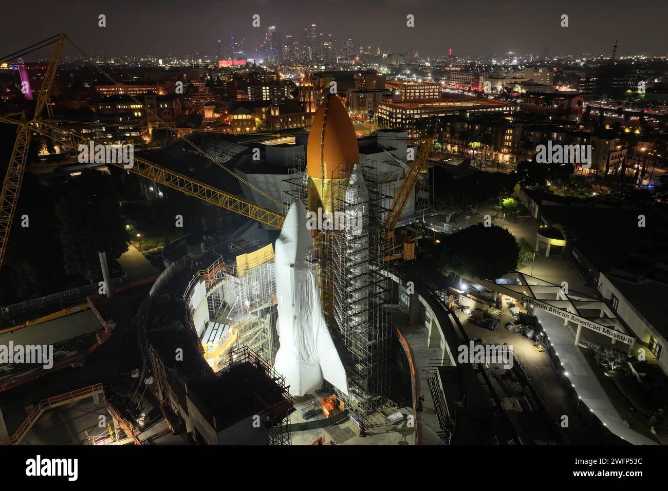 Space Shuttle Endeavour in vertical launch configuration with its two ...