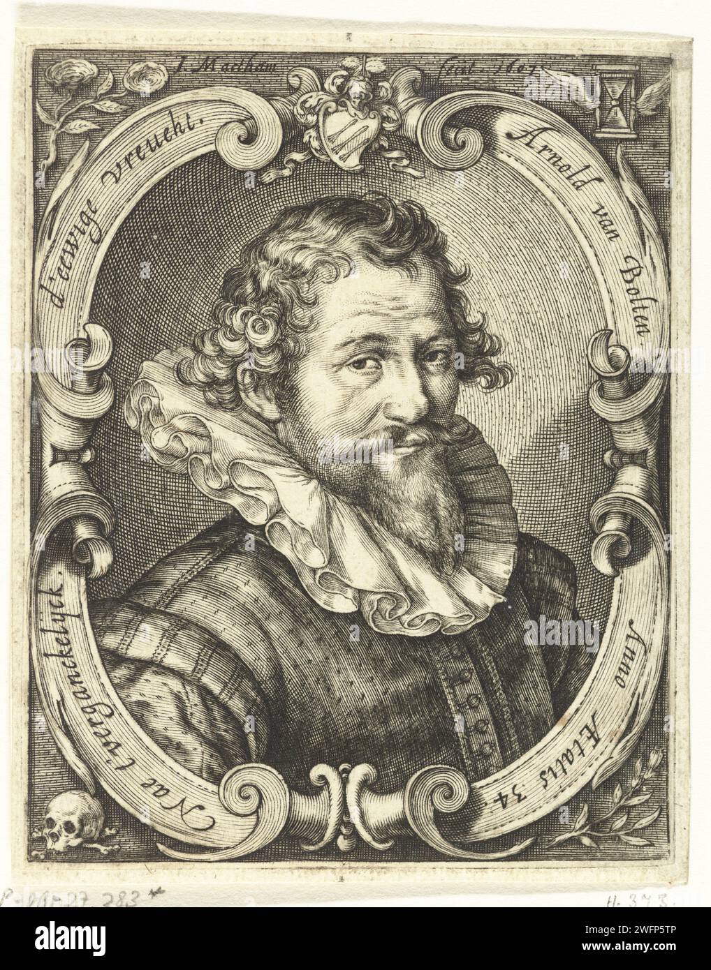 Portrait of Arent van Bolten, Jacob Matham, 1607 print Portrait of the ...