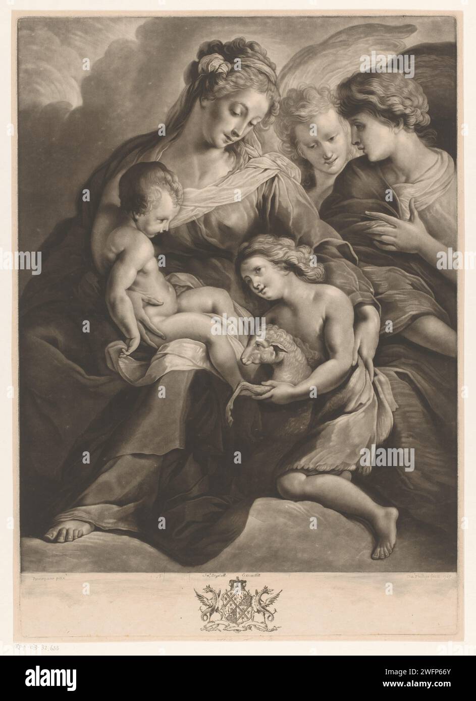Maria Met Kind, Johannes de Baptist and Engelen, Charles Phillips ...