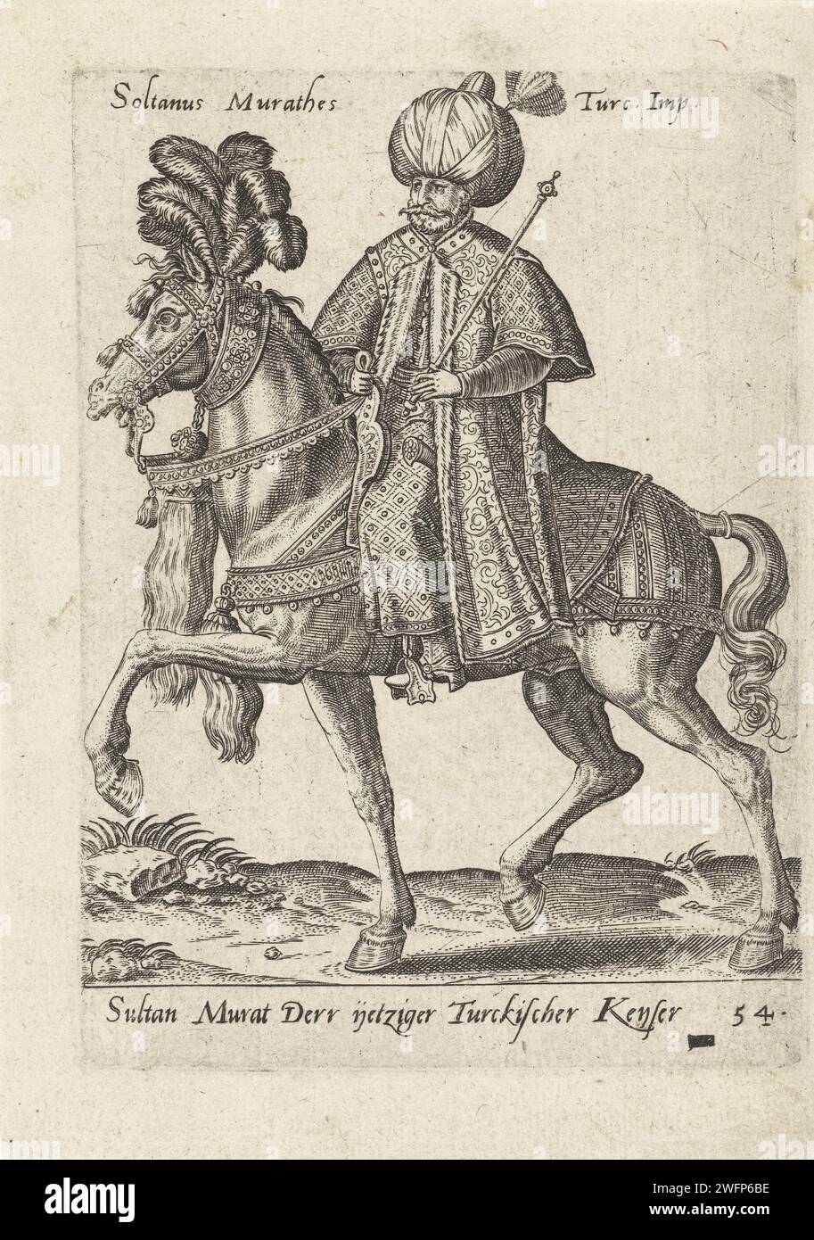 Sultan Murat III te Pard, Abraham De Bruyn (Tatributed to), Horse and ...