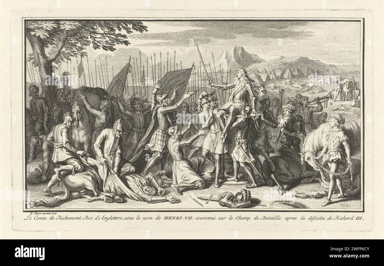 Hendrik VII is crowned after he has defeated Richard III, Bernard ...